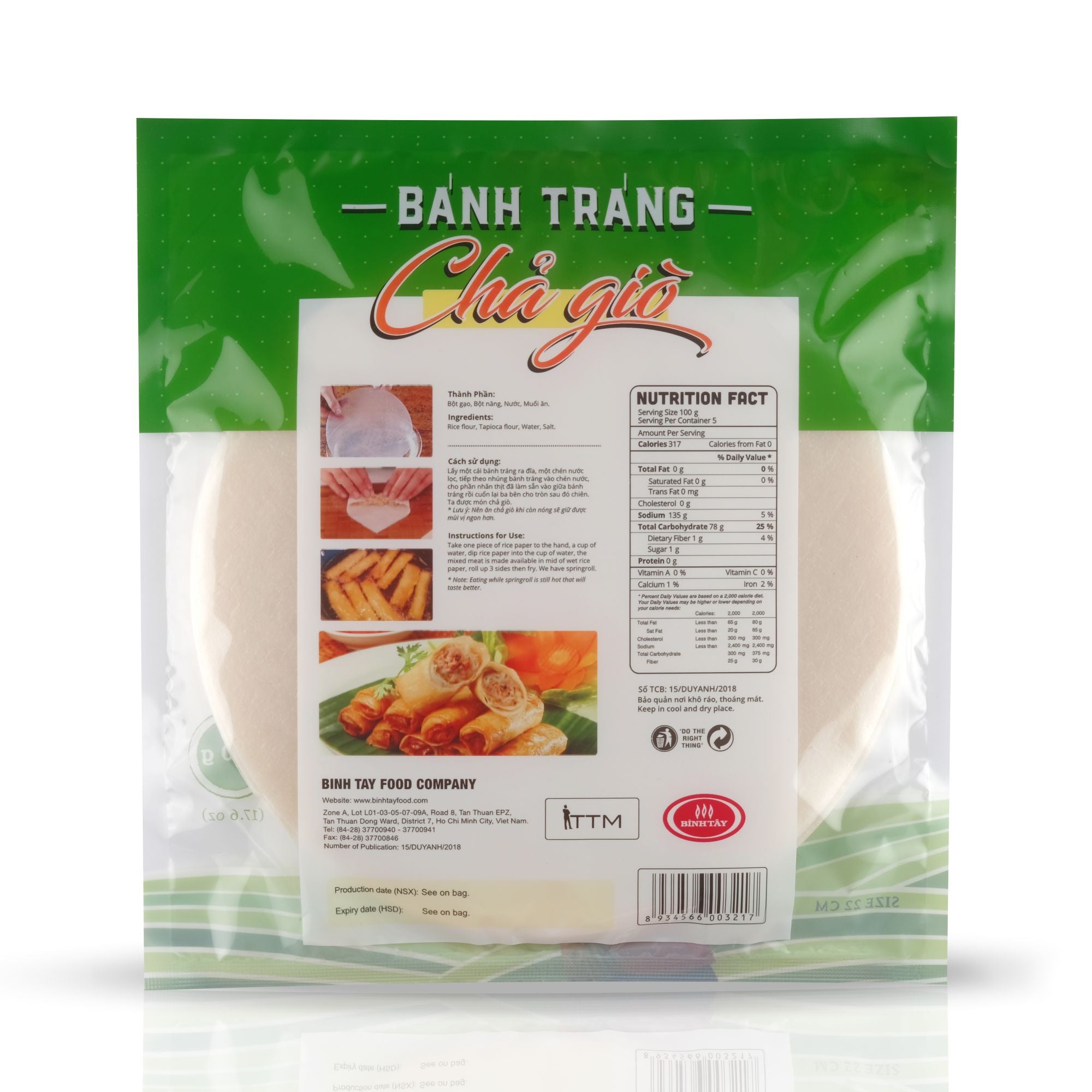 Banh Trang Cha Gio | Premium Fry Spring Roll Rice Paper - 500 grams ...