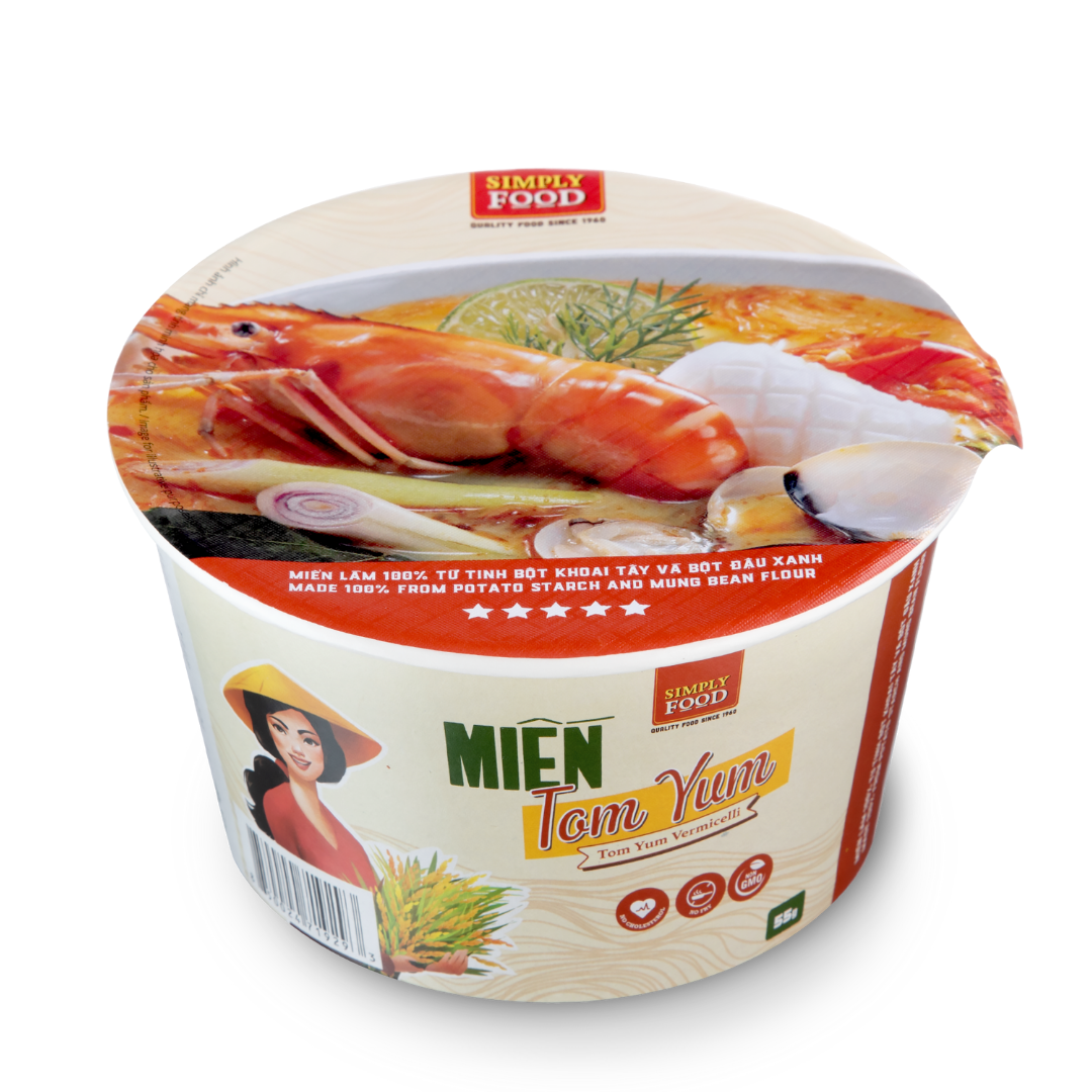Mien Tom Yum - Instant Thai Flavored Glass Noodle Soup - 9 Pack | Clear ...